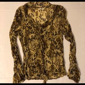 Agora | Tops | Agora Leopard Print Shirt B2 | Poshmark